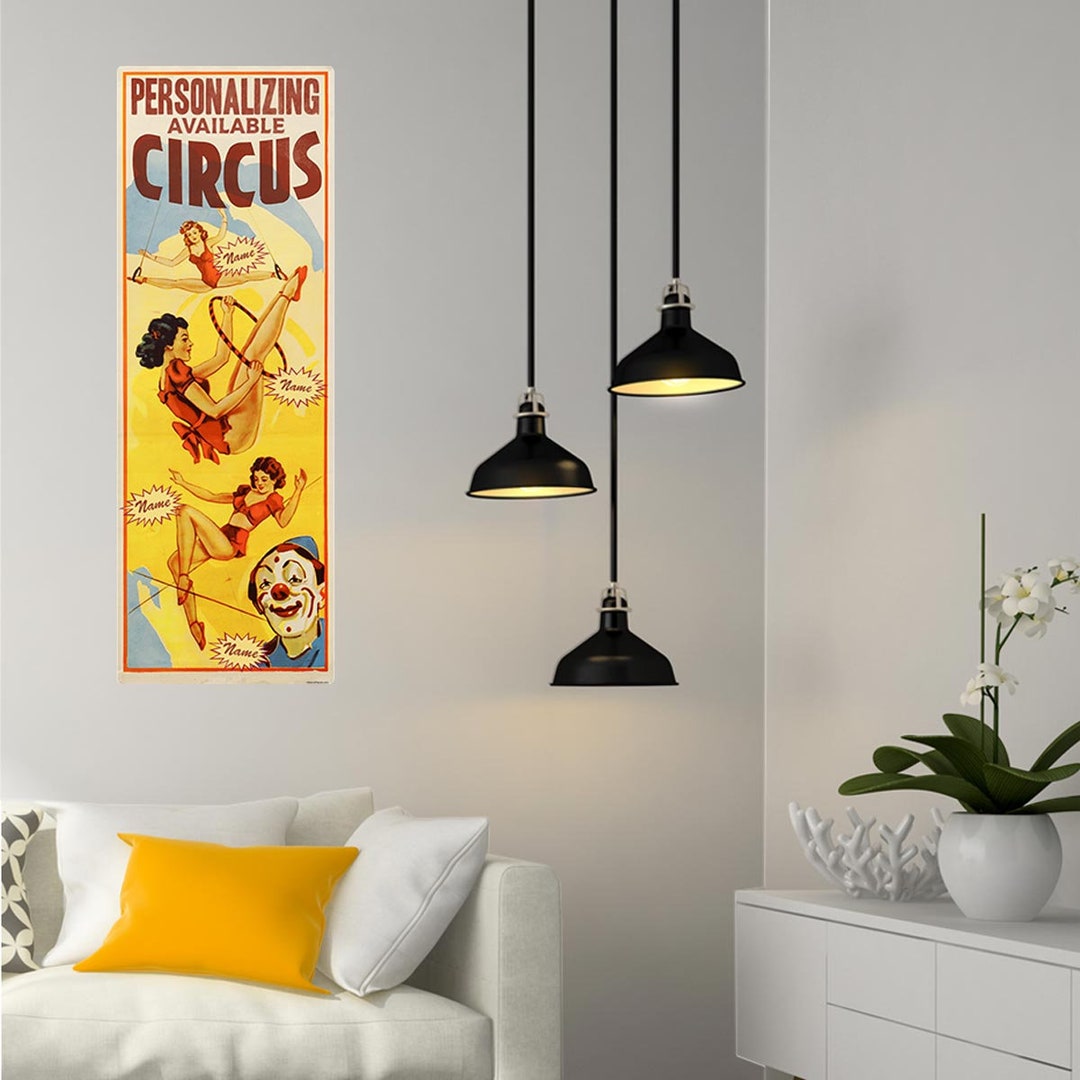 Wall Sticker Circus Themed Acrobat Girls, Personalized Decal, Removable ...