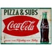 Coca-cola Decal Pizzas & Subs Fishtail Distressedvinyl Decalpeel and ...