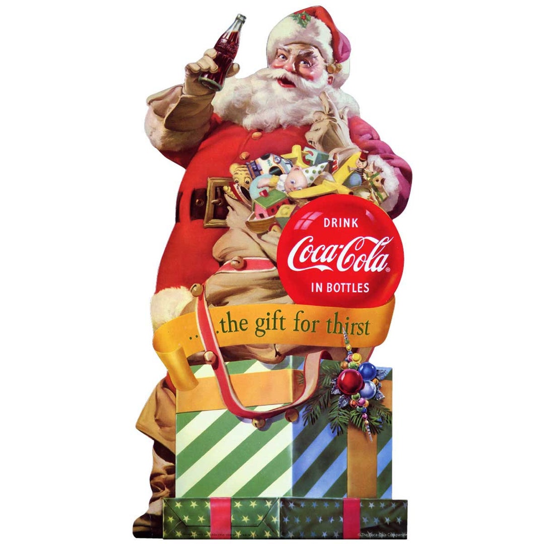 Coca-cola Decal Santa Claus With Gifts–vinyl Decal–peel and Stick Decal ...