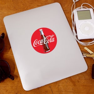 Coca-cola Red Circle Bottle Vinyl Sticker, Officially Licensed Coke ...