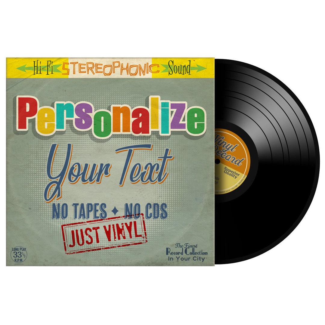 Personalized Wall Decal; Record Album Cover Style Wall Sticker ...