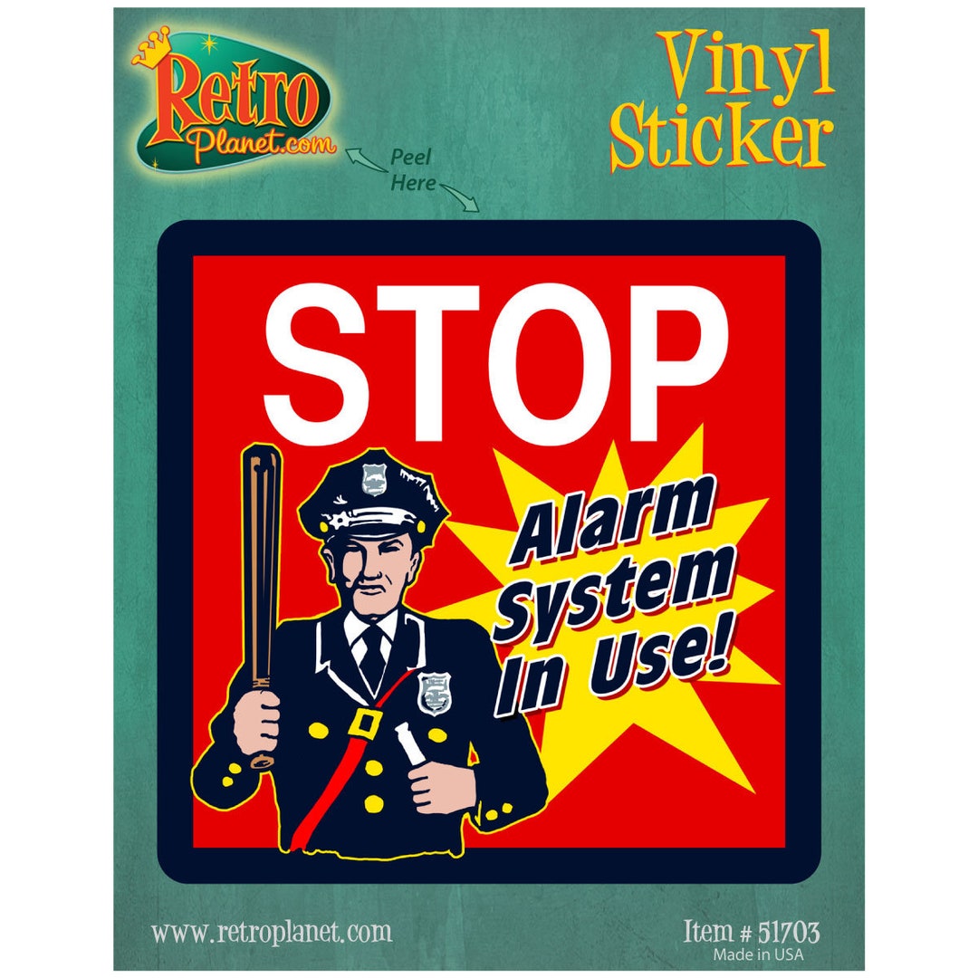 Stop Alarm System in Use Police Vinyl Sticker - Etsy