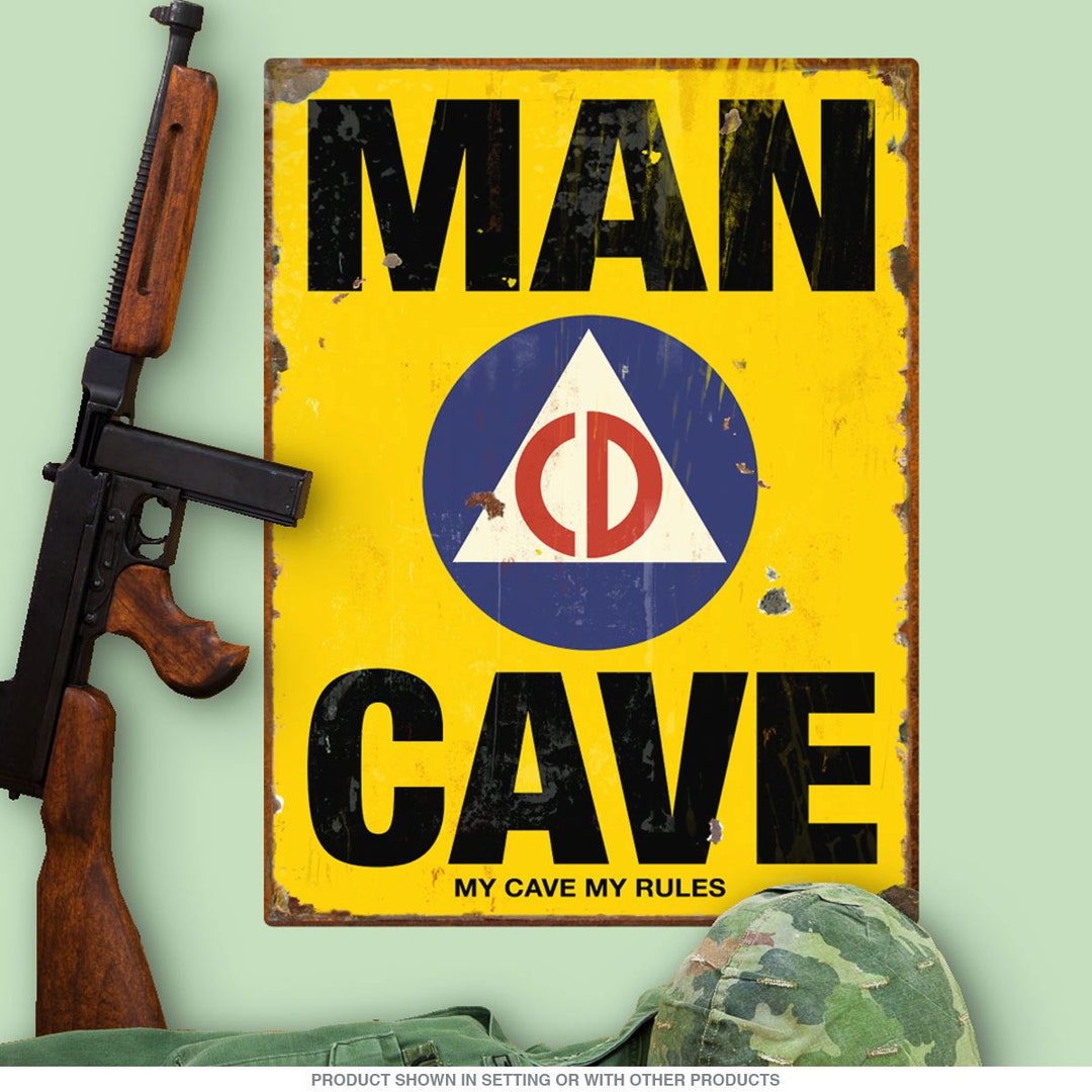 My Man Cave My Rules Defense Logo Wall Decal, Gameroom Wall Sticker ...
