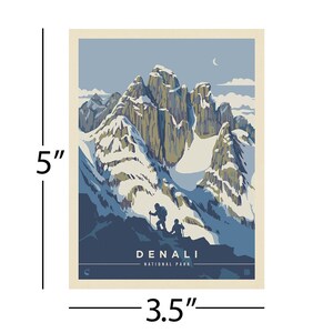 Denali National Park Climbers Sticker, Vintage Style Travel Decal - Etsy