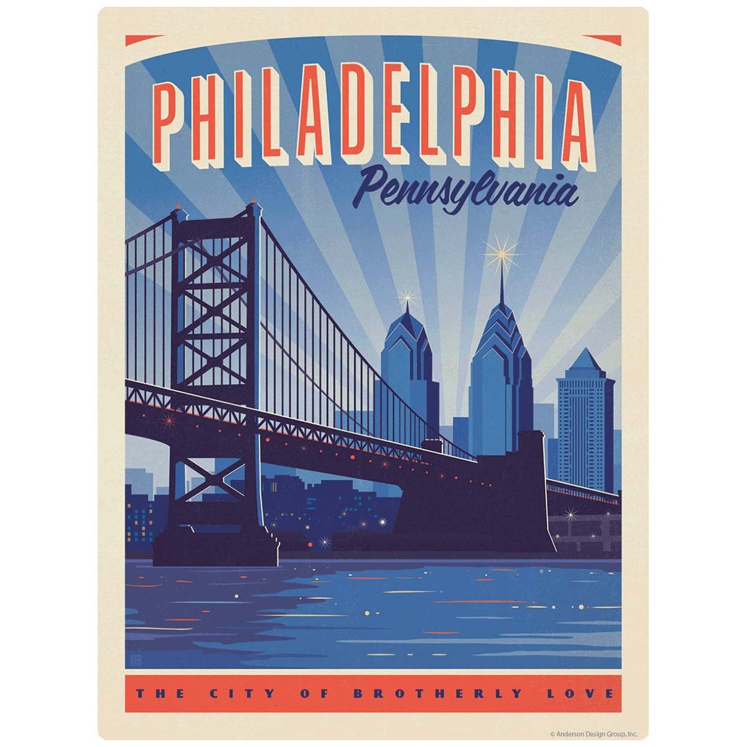 Philadelphia Pennsylvania Decal Peel and Stick US Travel Souvenir Wall ...