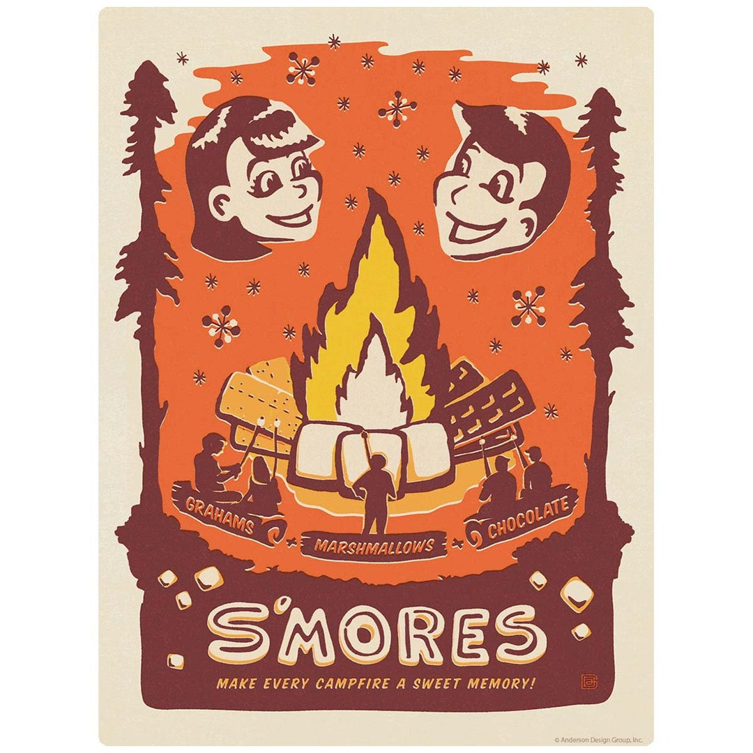 Smores Kids Camping Vinyl Stickerlaptop Decalbumper Stickercar Window ...