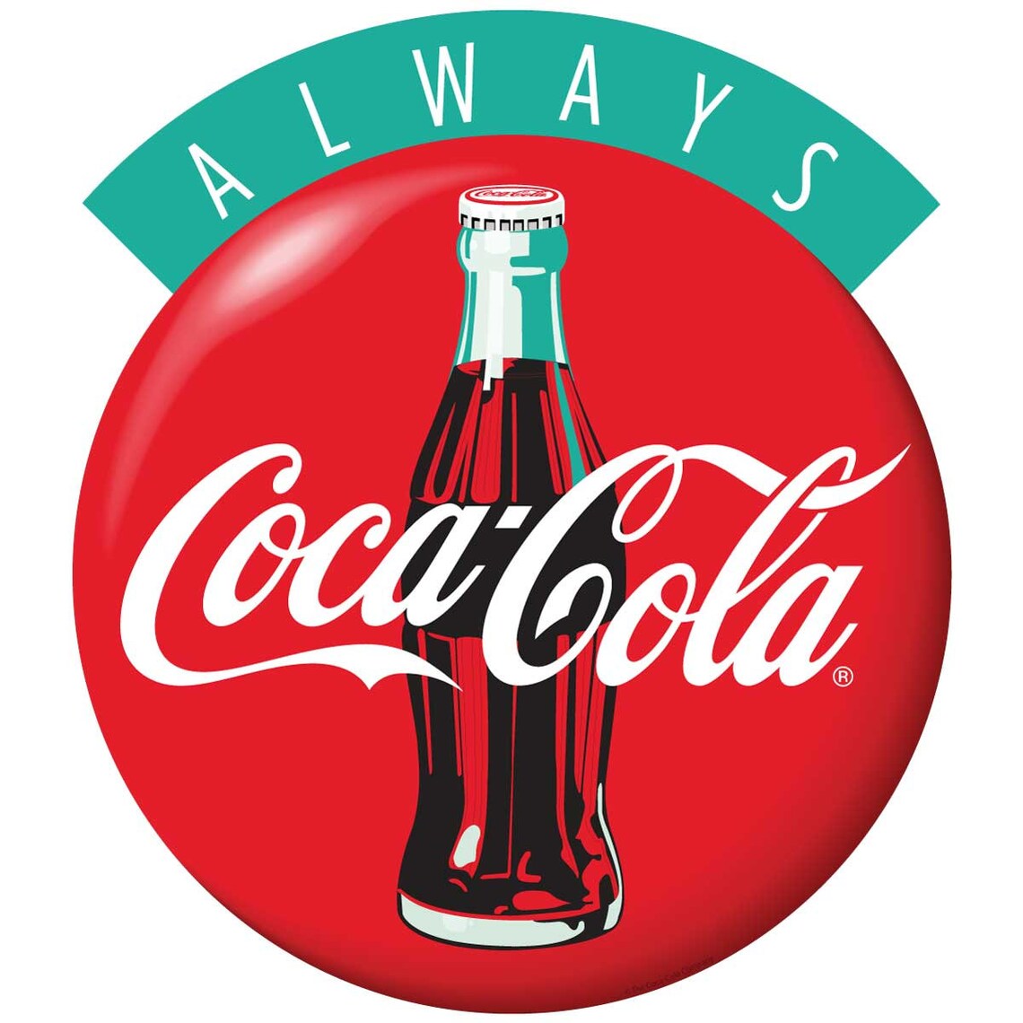 Coca-cola Decal Always Coca-cola Red Discvinyl Decalpeel and | Etsy