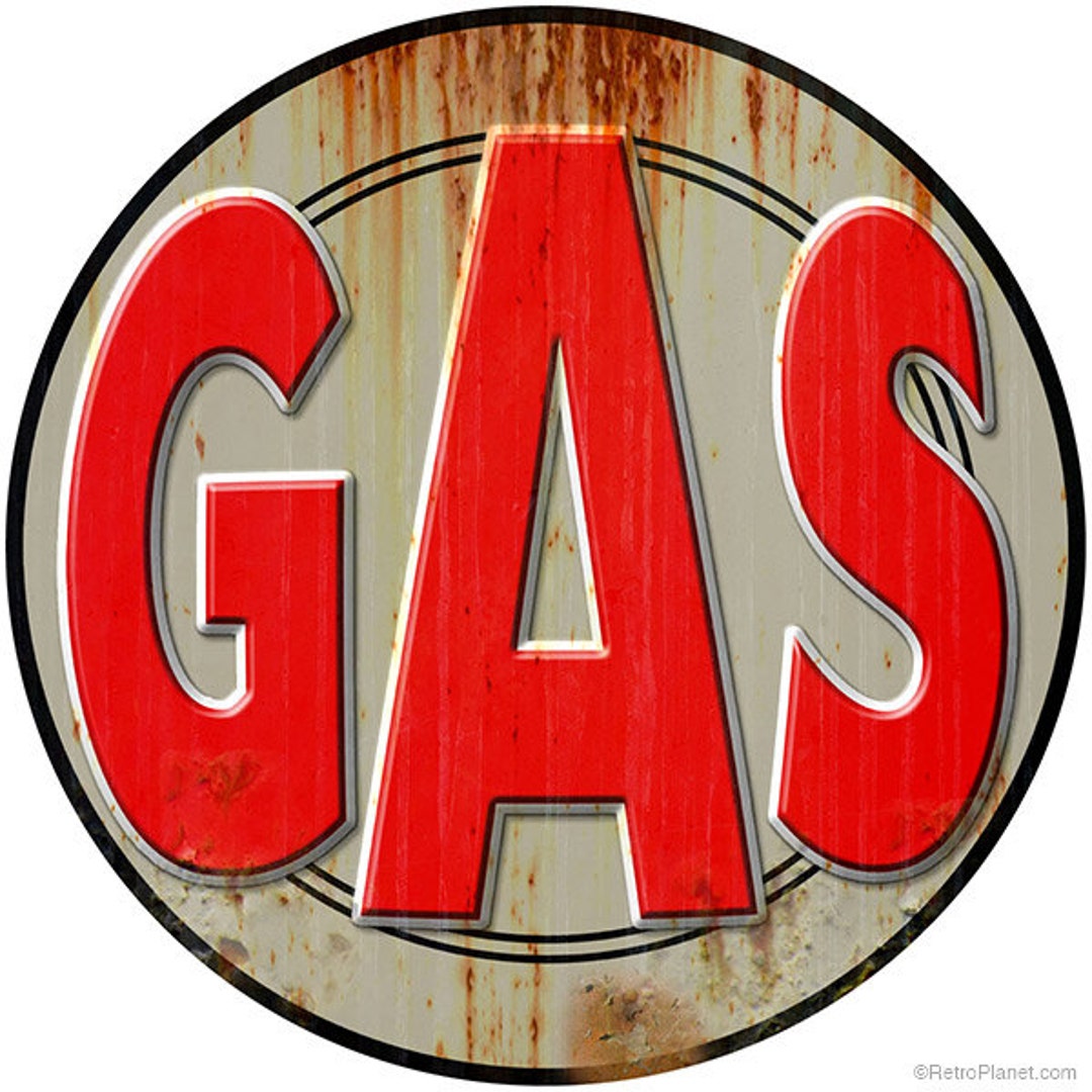 Gas Station Gasoline Weathered Wall Decal - Etsy