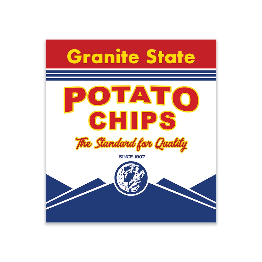 Granite State Potato Chips NH Mini Sticker, New England Memories ...