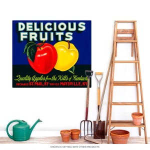 Delicious Fruits Kentucky Apples Wall Decal - Etsy
