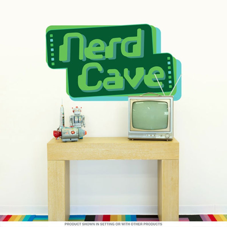 Nerd Cave 8 Bit Video Game Wall Decal - Etsy