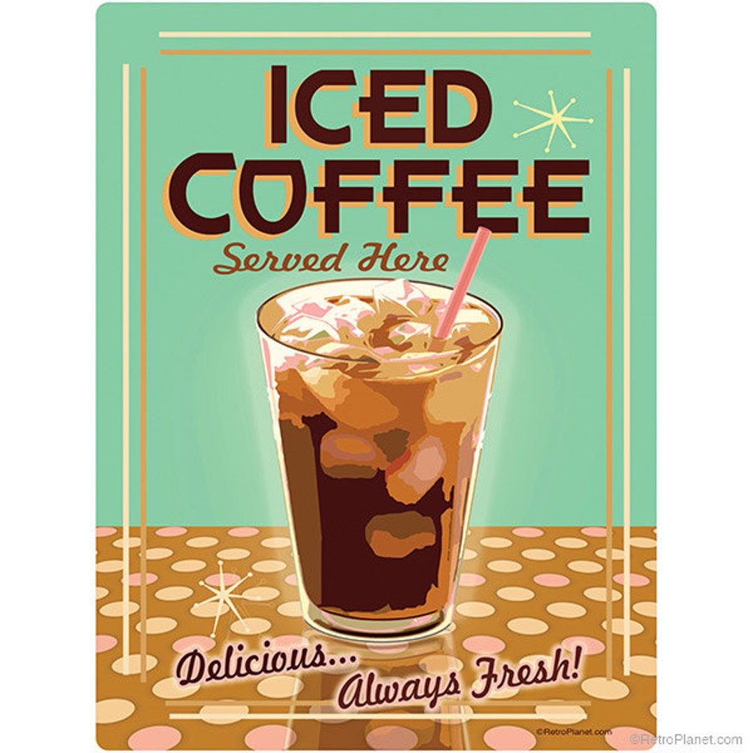 Iced Coffee Refreshing Drink Wall Decal - Etsy