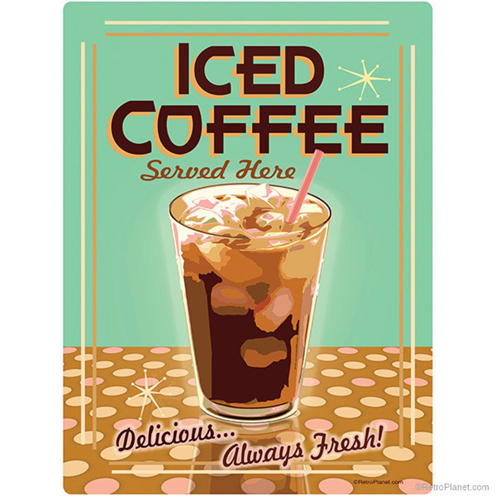 Iced Coffee Refreshing Drink Wall Decal - Etsy