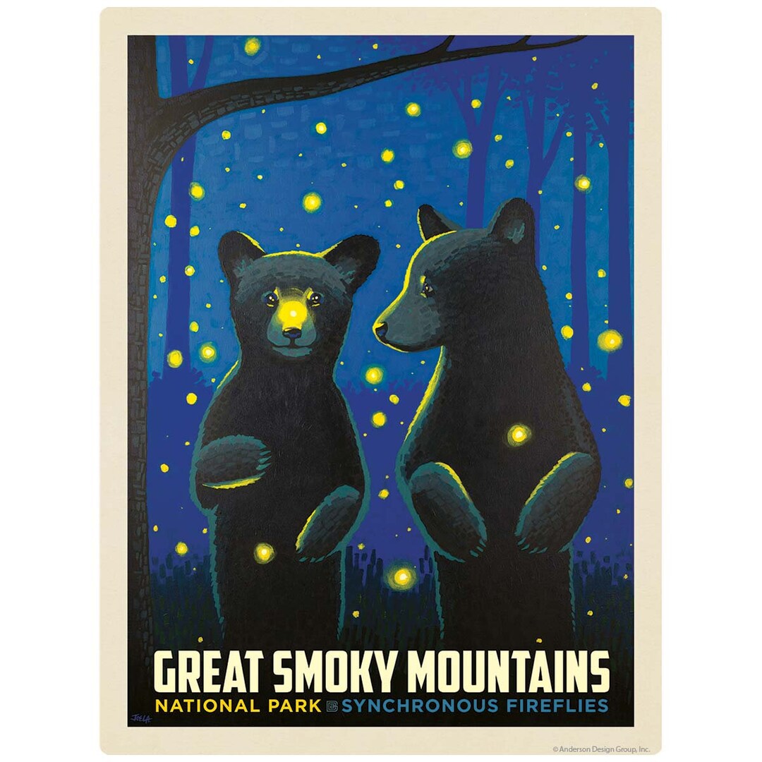 Wall Decal: Fireflies Bears Decal Smoky Mtns National Park, Peel and ...