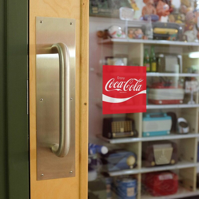 Coca-cola Enjoy Wave 4.5 Inch Square Gloss Vinyl Sticker Retro - Etsy