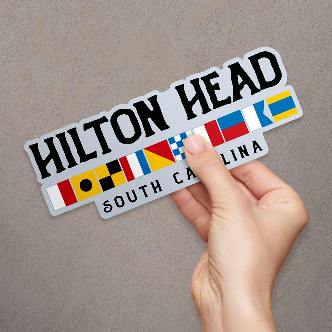 Bumper Sticker; Hilton Head SC Nautical Flag Large Vinyl Sticker, for ...