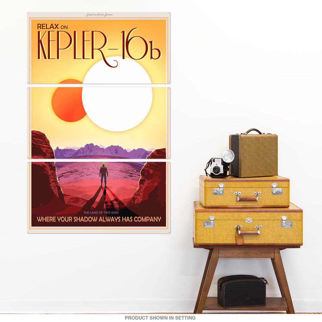 Kepler-16b Planet Space Travel Triptych Metal Wall Art - Etsy
