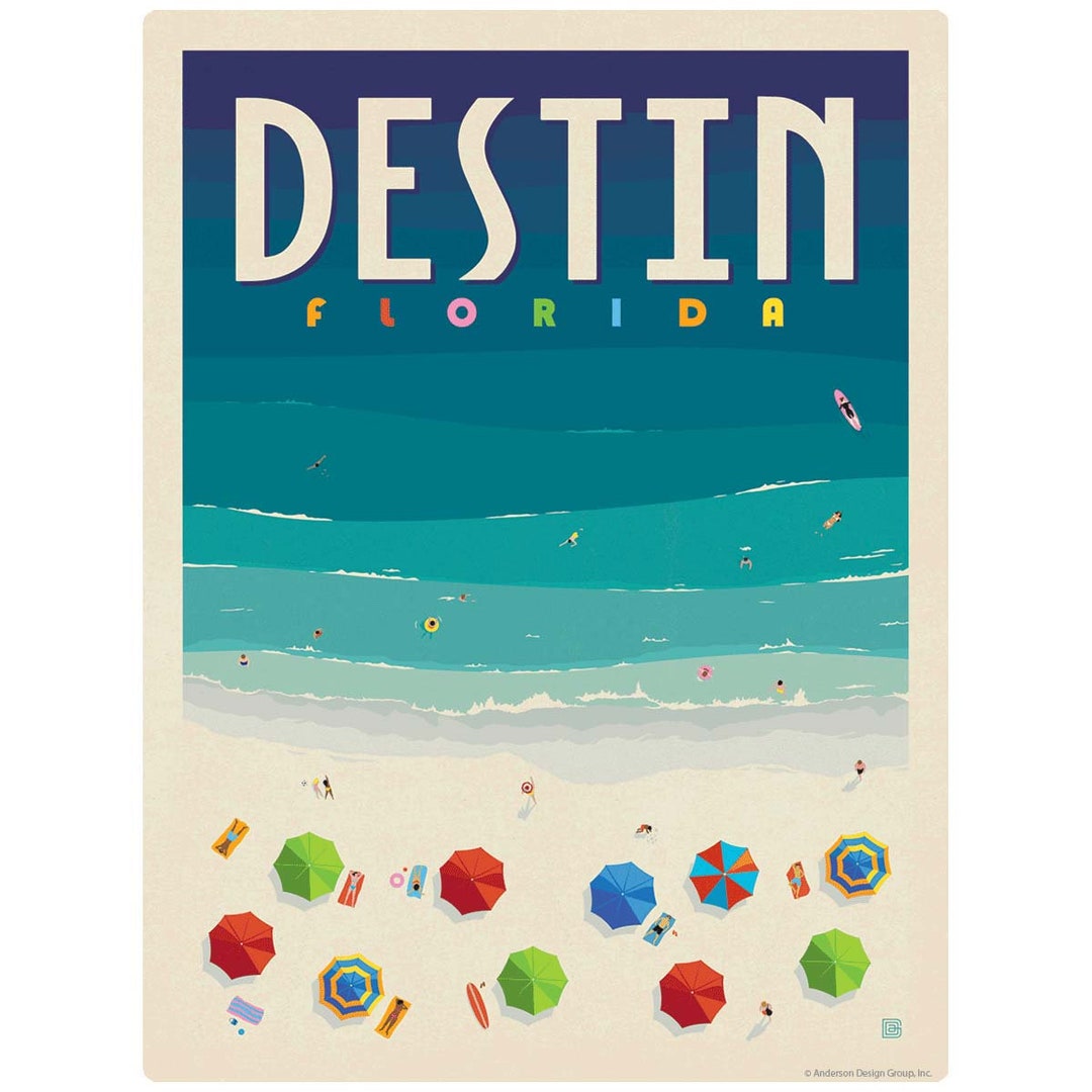 Vinyl Sticker; Destin Florida Beach Waterproof Bumper Sticker for ...