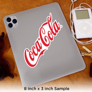 Coca-cola Script Die Cut Vinyl Sticker, for Laptop, Appliances, Bumper ...