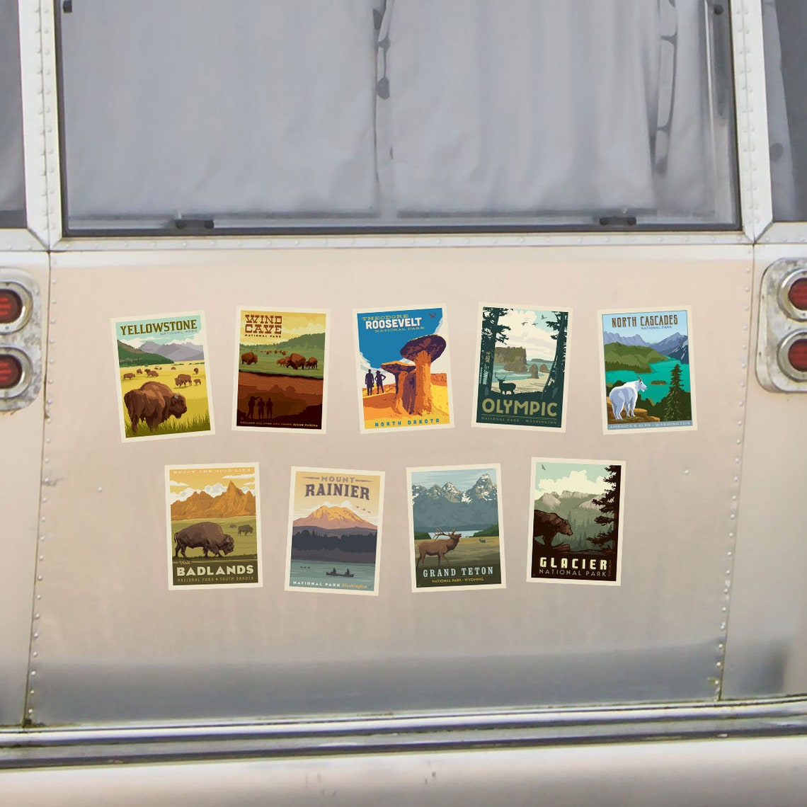 Sticker Bundle, Great Northwest National Parks Vinyl Sticker Set of 9 ...
