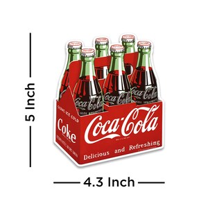 Coca-cola Vinyl Sticker, Classic 1950s Bottles 6 Pack, Officially ...