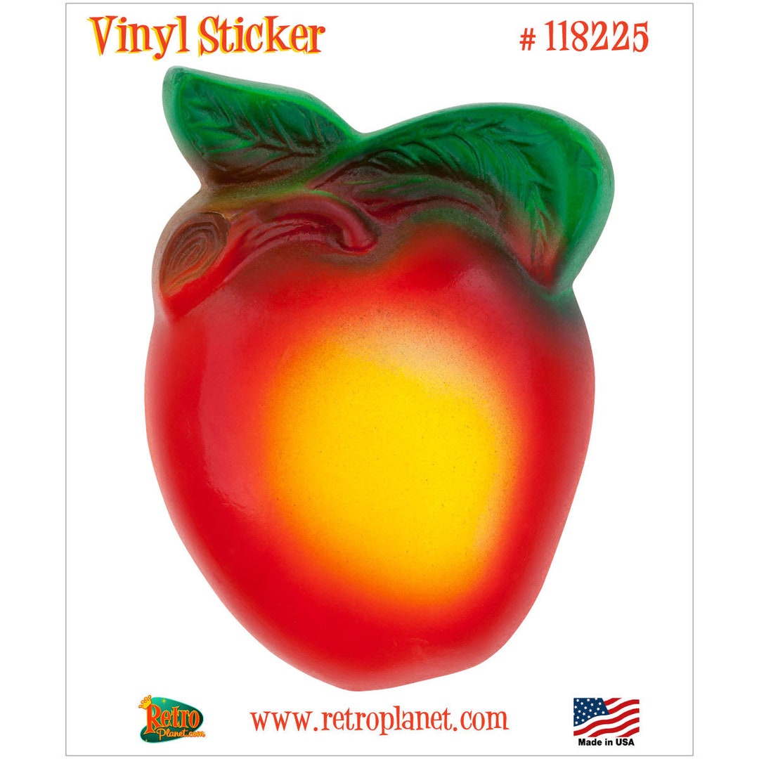 Vinyl Sticker; Apple Plaster Fruit Vintage Style Fruit Decal for ...
