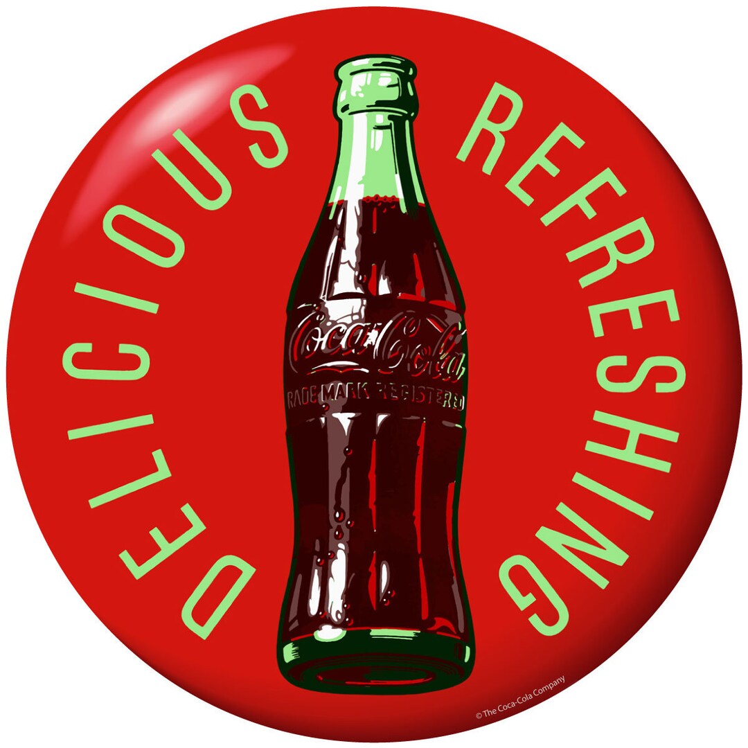 Vinyl Sticker Coca-cola Delicious Refreshing Red Disc Decal, Vinyl Peel ...