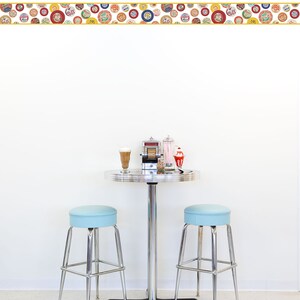 Colorful Milk Bottle Caps Wall Decal Border, Peel & Stick 6 X 48 Inch ...