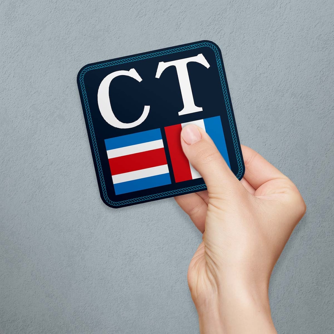 Vinyl Sticker Connecticut Nautical Flag State Abbreviation, CT Sticker ...
