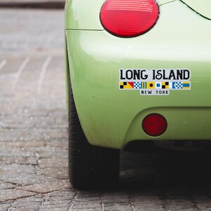 Bumper Sticker; Long Island NY Nautical Flag Large Vinyl Sticker, for ...