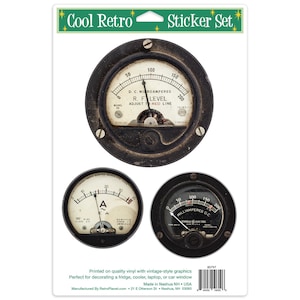 Sticker Set; Audio Gauges Knobs, Vinyl Set of 3 for Laptops, Notebooks ...