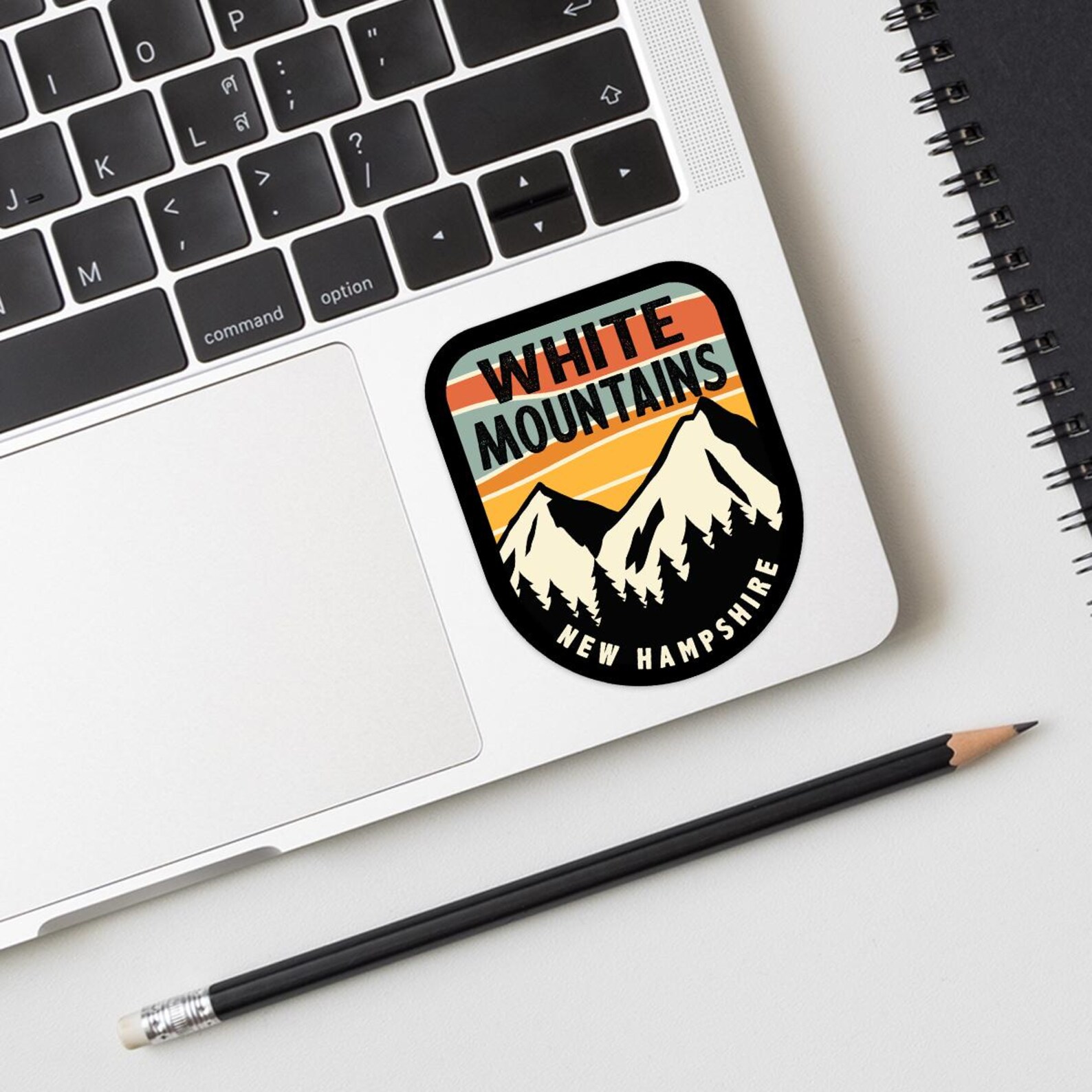 Vinyl Sticker, New Hampshire White Mountains Sky State Pride Die Cut ...