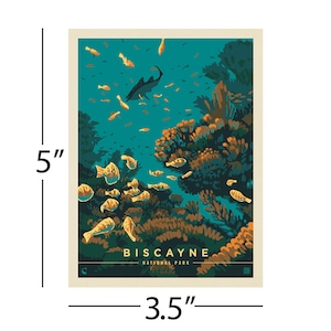 Vinyl Sticker; Biscayne National Park Florida Coral, Laptop Decal ...