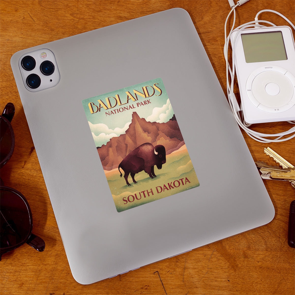 Vinyl Sticker; Badlands National Park South Dakota Buffalo, US Travel ...