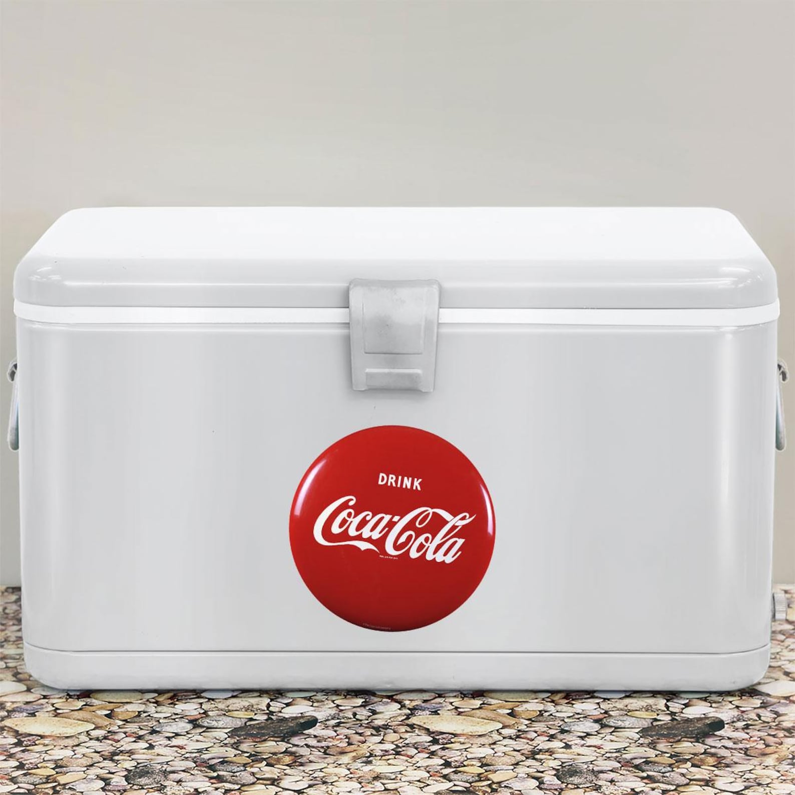 Coca-cola Vinyl Sticker, Coca-cola Button Red Disc, Die Cut Decal for ...
