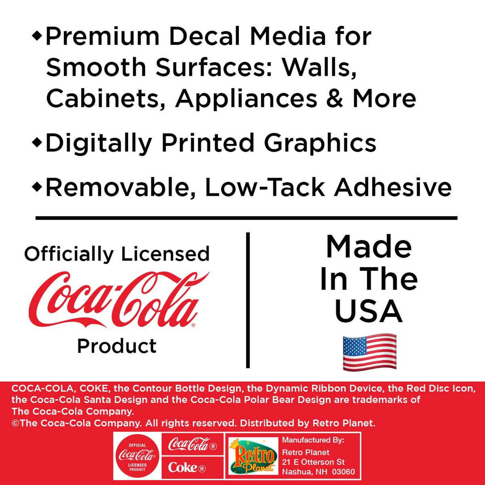 Coca-cola Bottle Red Disc Wall Decal, Button Style, Officially Licensed ...