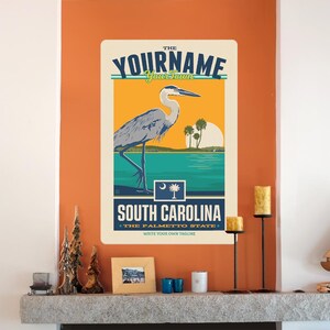 Personalized Decal South Carolina State Pride, Peel & Stick Wall ...