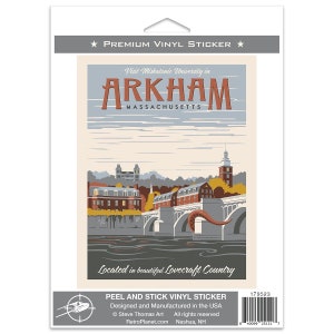 Vinyl Sticker Arkham Massachusetts Lovecraft Country Travel Souvenir ...