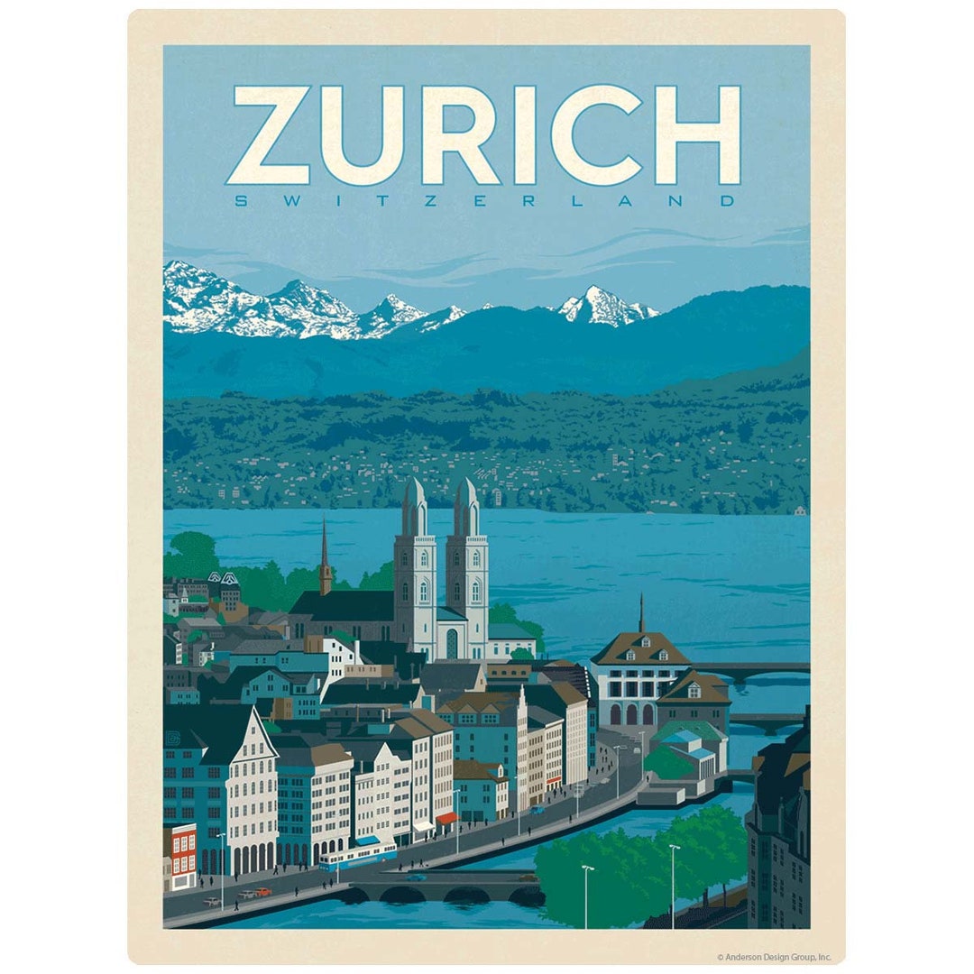 Bumper Sticker: Zurich Switzerland Vinyl Sticker–laptop Decal–car ...