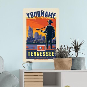 Personalized Decal Tennessee State Pride, Peel & Stick Wall Sticker, US ...