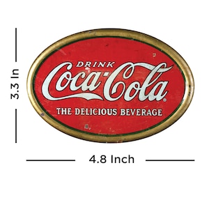 Coca-cola Vinyl Sticker, Distressed Plaque Style, Officially Licensed ...
