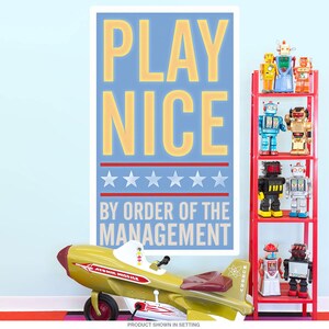 Play Nice Order of Management Wall Decal - Etsy