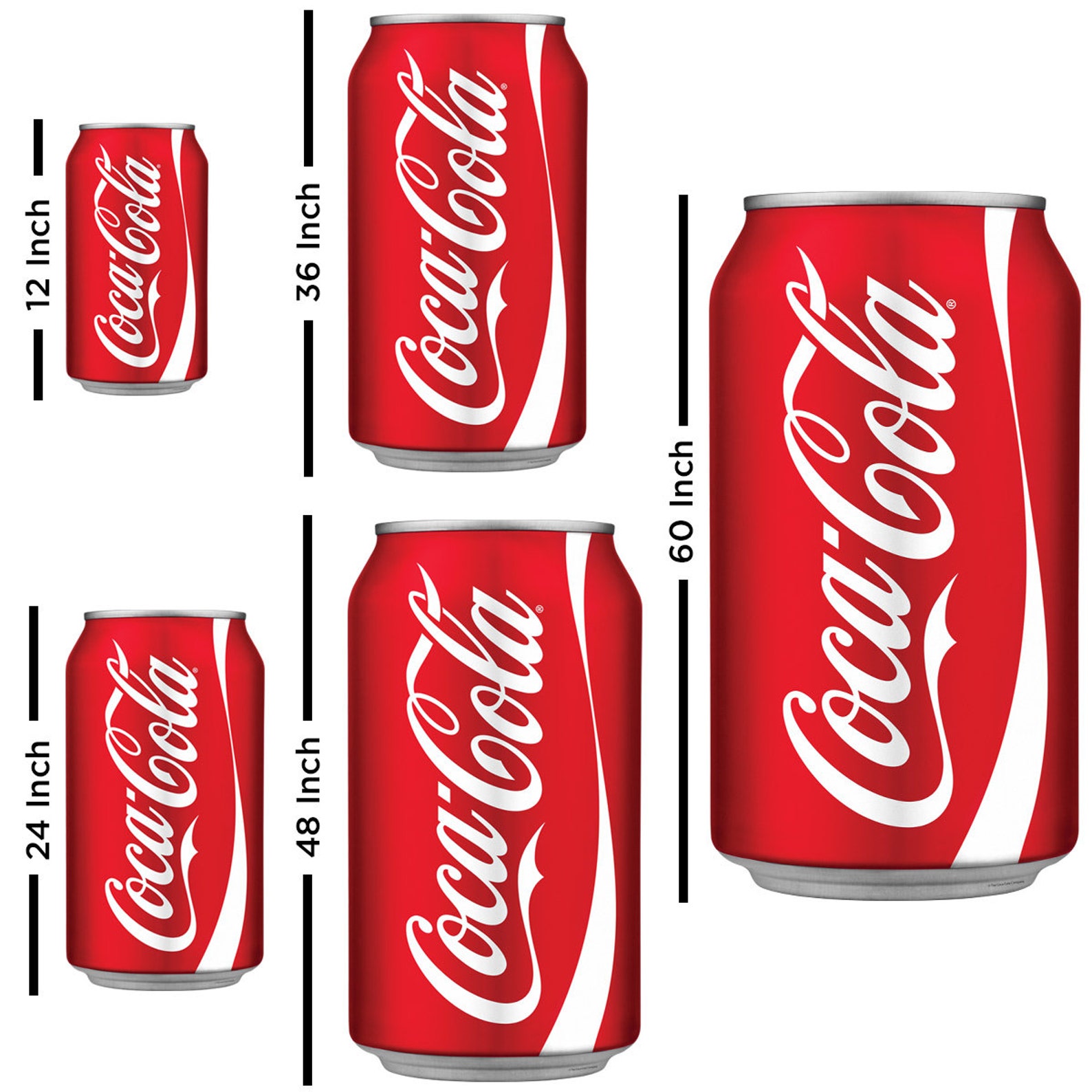 Coca-cola Wall Decal Modern Logo Red & White Swoosh Cut Shape - Etsy