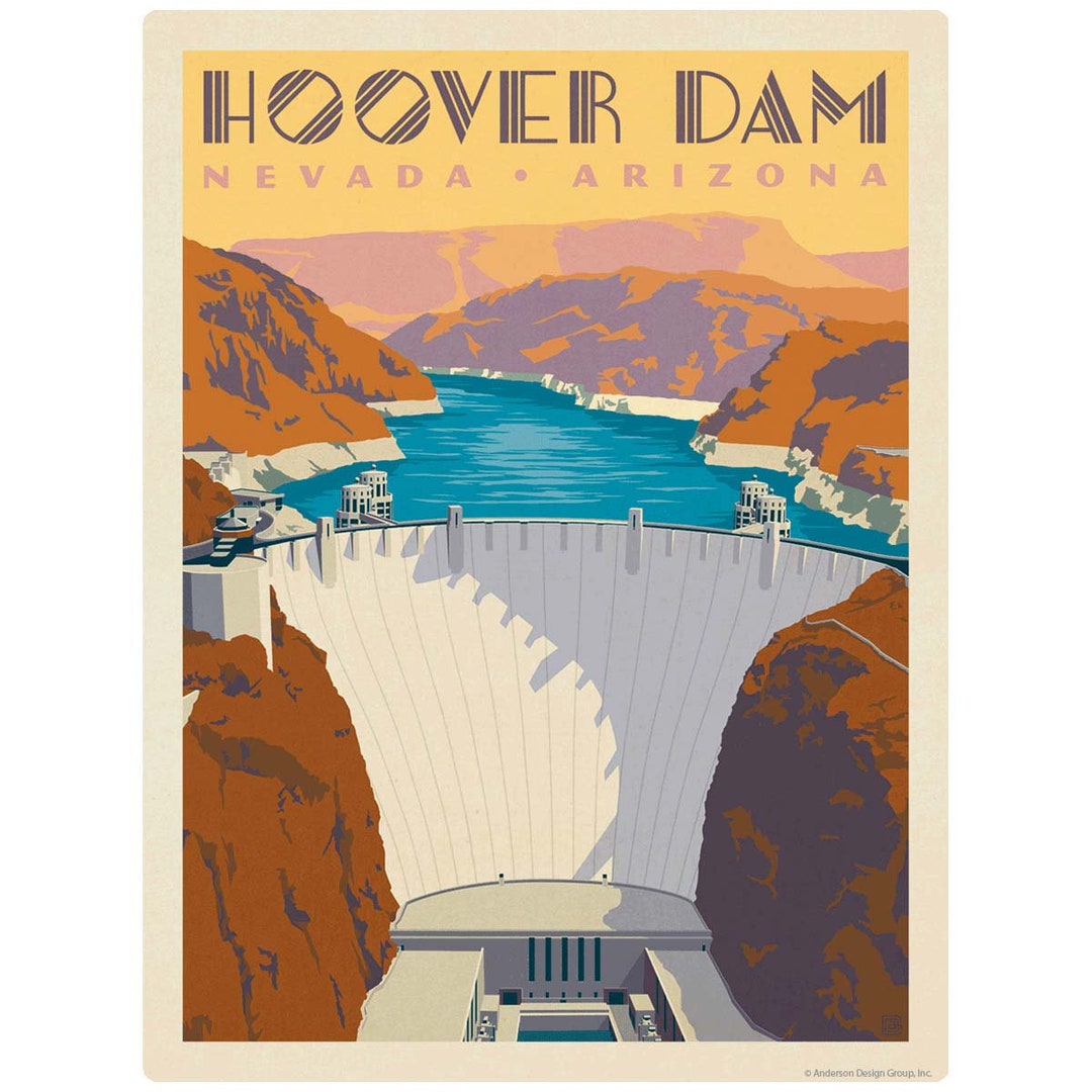 Vinyl Sticker: Hoover Dam Nevada Arizona,laptop Decal, Bumper Sticker ...
