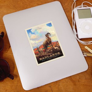 Vinyl Sticker Badlands National Park South Dakota Bighorn Sheep, US ...