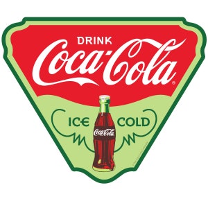 Vinyl Sticker; Coca-cola Triangle Ice Cold for Home, Restaurant, Crafts ...