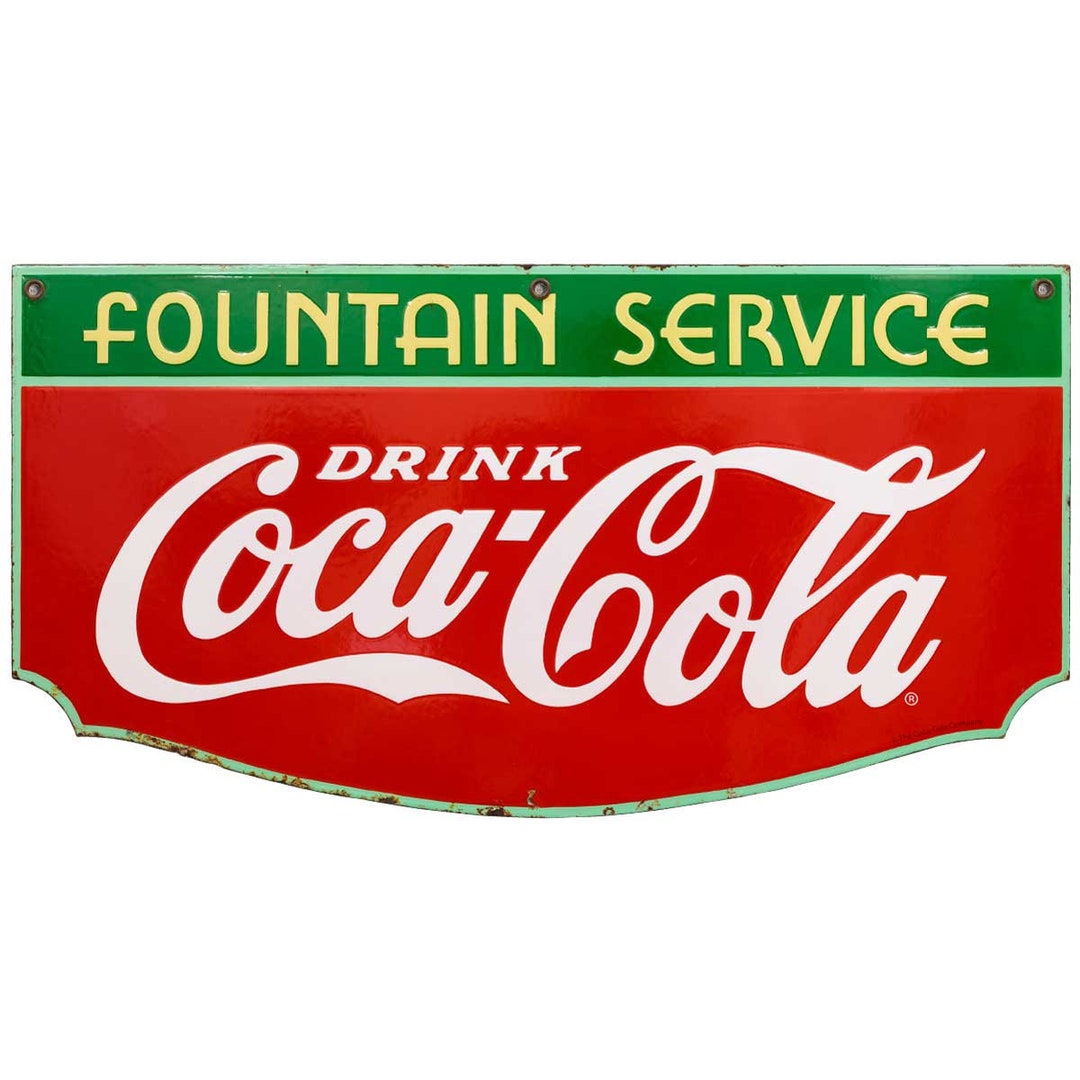 Coca-cola Decal Fountain Service–vinyl Decal–peel and Stick Decal–self ...