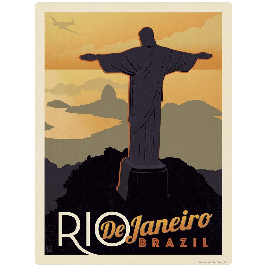 Bumper Sticker: Rio De Janeiro Brazil Christ the Redeemer Vinyl Sticker ...