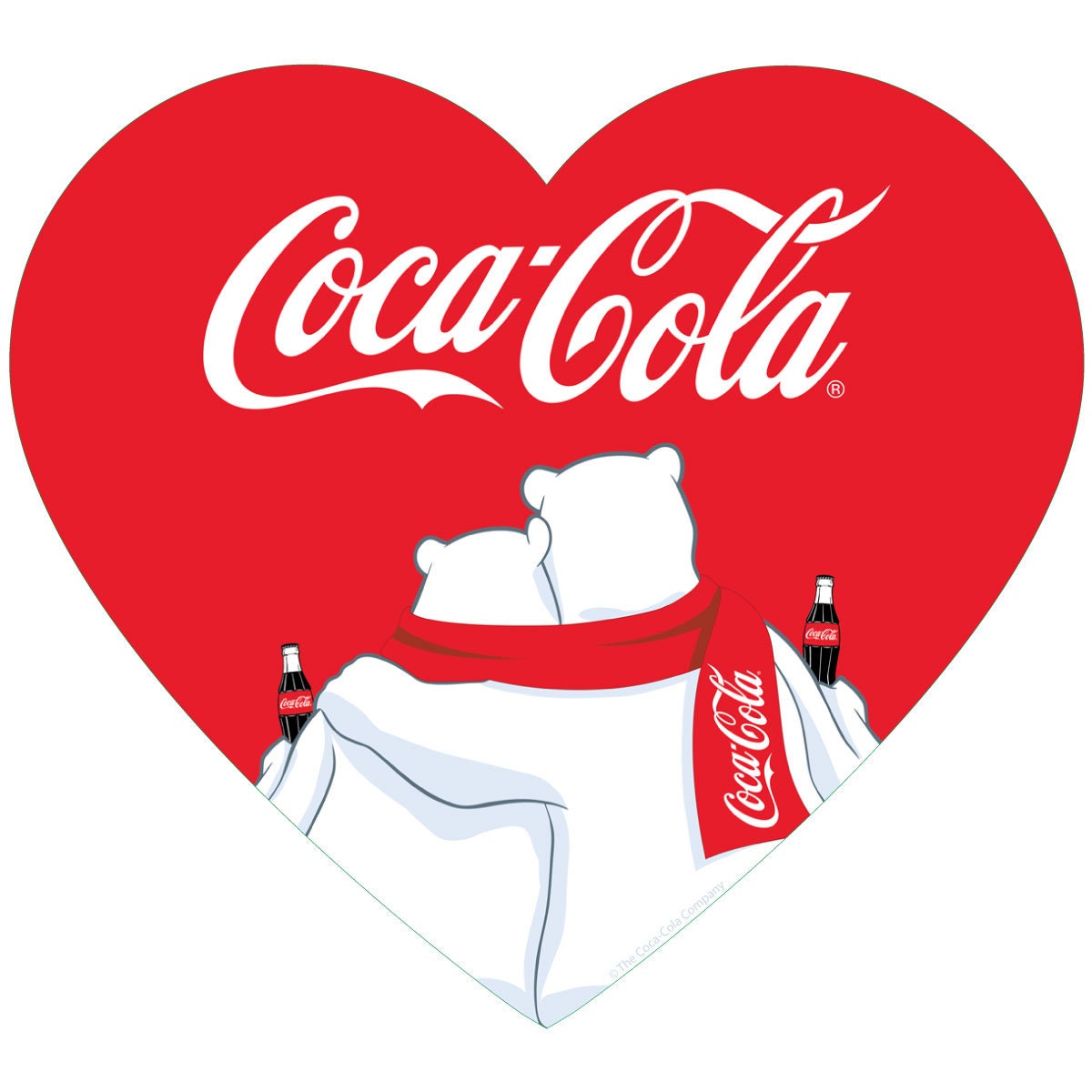 Coca-Cola Polar Oso Acurrucarse corazón vinilo pegatina - Etsy España
