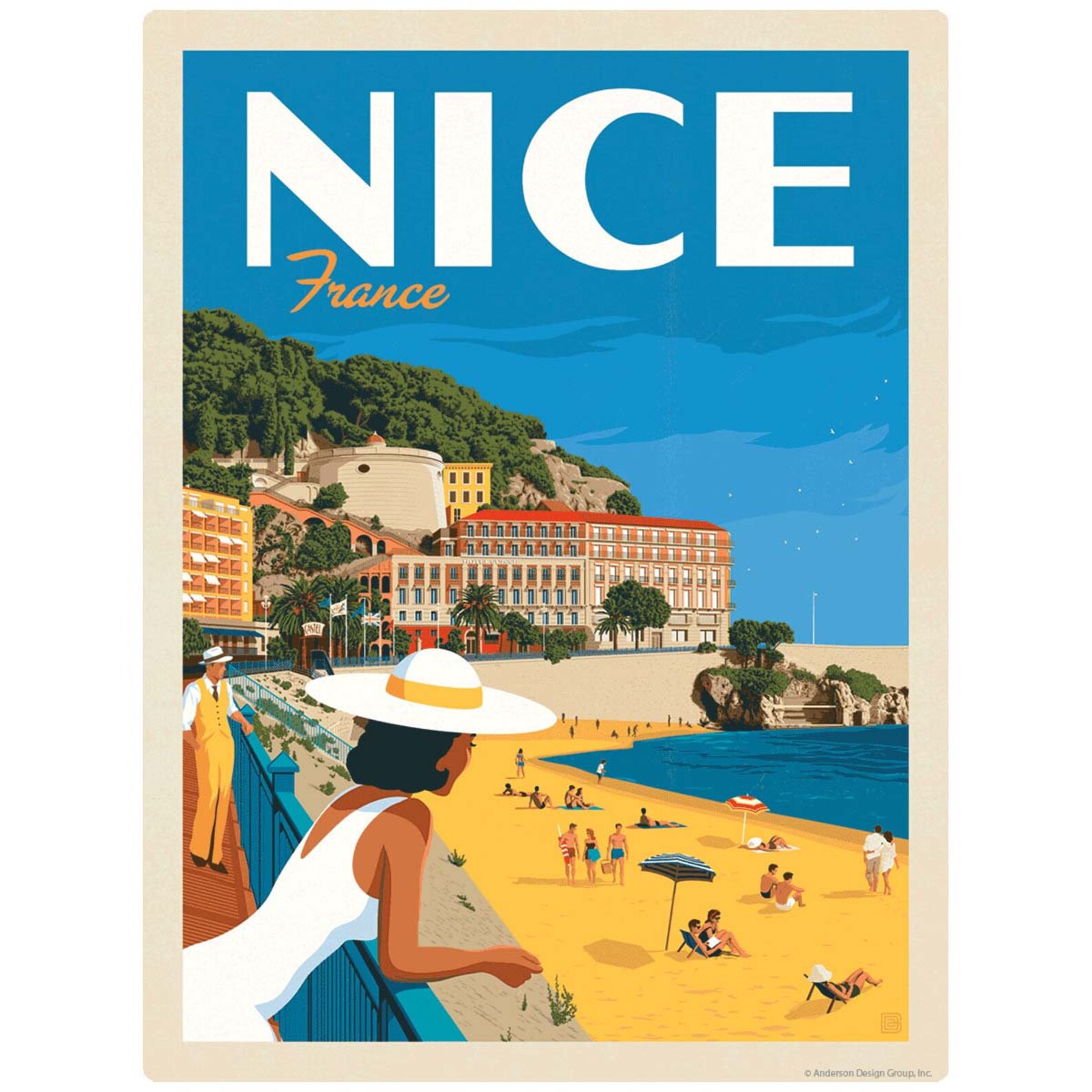 Nice France Beach Vinyl Stickerlaptop Decalbumper - Etsy